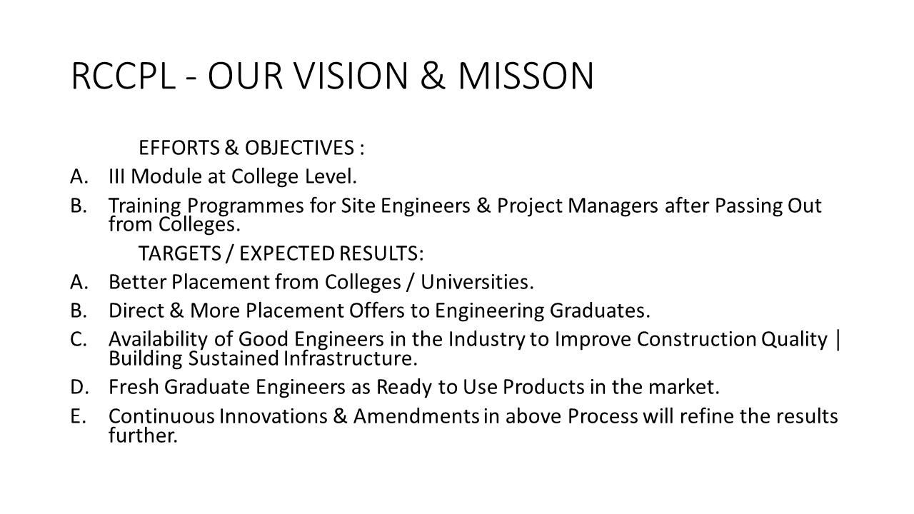 RCCPL || Work Profile Overview